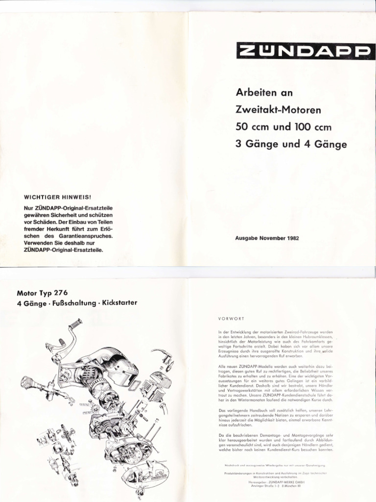 Zündapp R50 RS50 Motor Gedreht | PDF