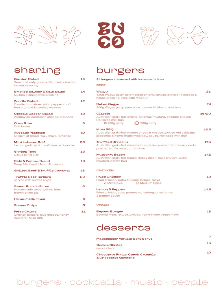 Buco Food Menu | PDF