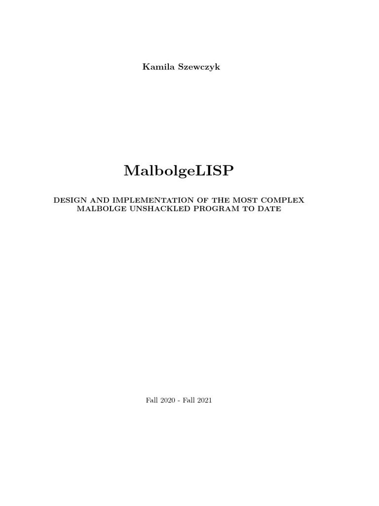 Malbolge Lisp | PDF | Computer Engineering | Computer Programming