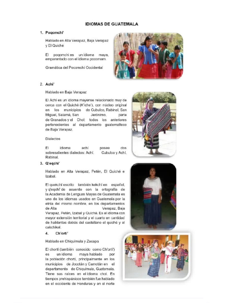25 Lenguas de Guatemala | PDF