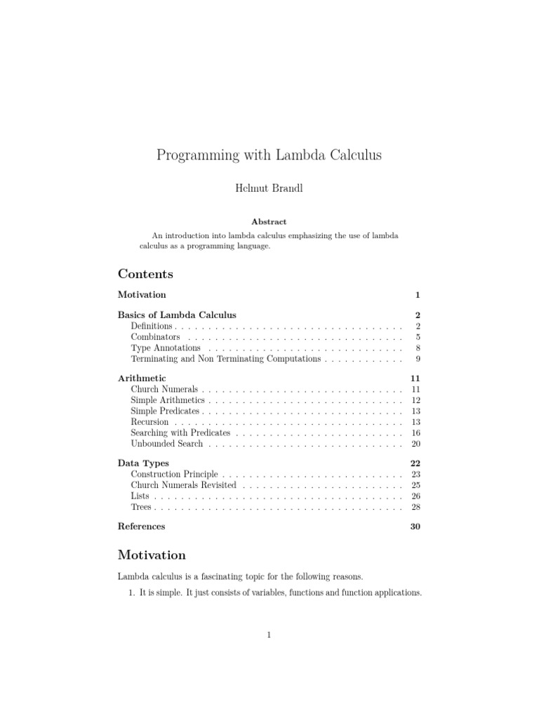 Lambda | PDF | Function (Mathematics) | Parameter (Computer Programming) Lambda | PDF | Function (Mathematics) | Parameter (Computer Programming)
