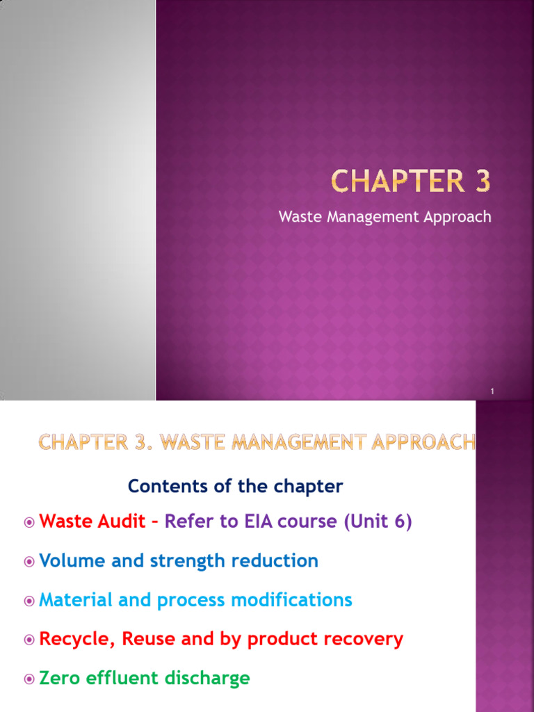 Chapter 3. Waste Management Approach | PDF | Reuse | Waste Chapter 3. Waste Management Approach | PDF | Reuse | Waste
