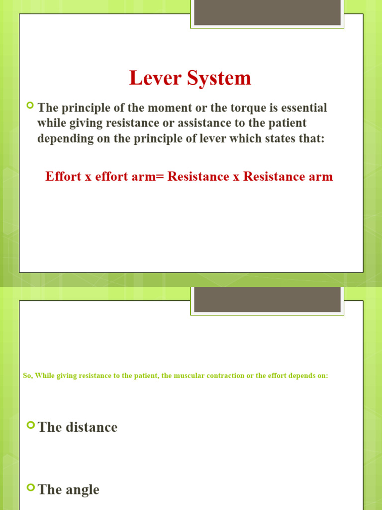 Lever System Lect 2 | PDF | Anatomical Terms Of Motion | Limbs (Anatomy)
