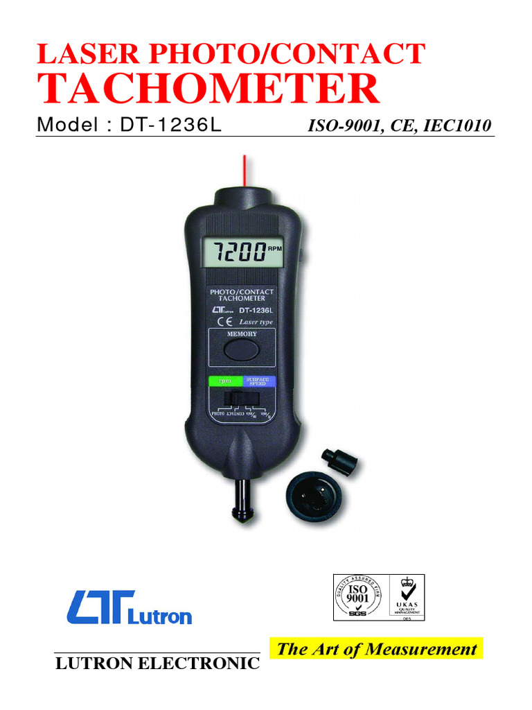 Tachometer: Laser Photo/Contact | PDF | Electronics | Physical Sciences