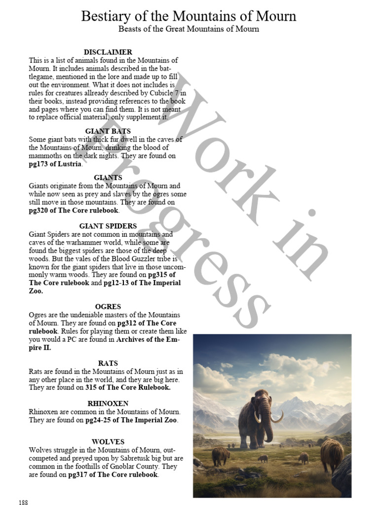 Mountains of Mourn Bestiary | PDF | Predation | Volcano