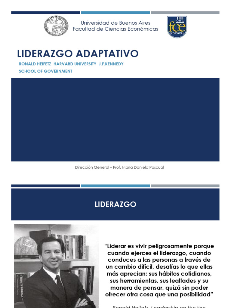 UBA-DG-14 - Liderazgo Adaptativo - Heifetz | PDF | Liderazgo ...