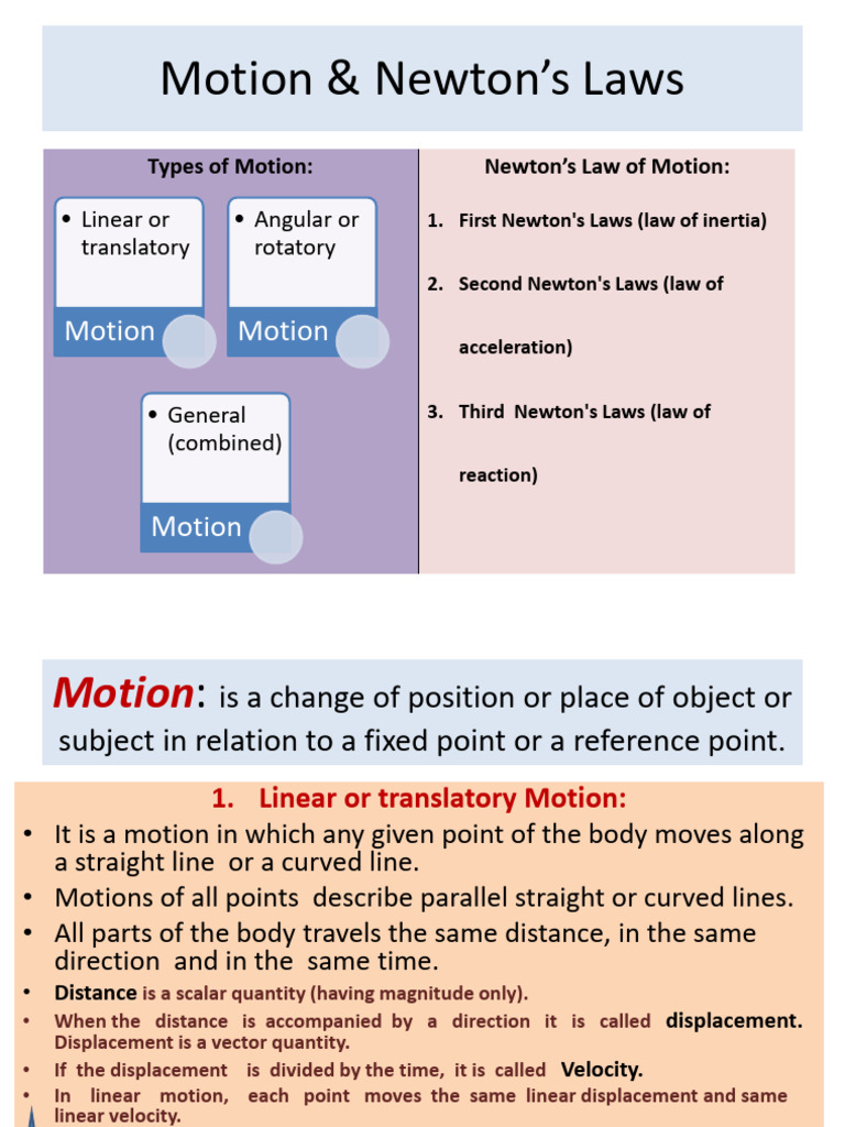 Motion & Newton's Laws Lec 6 | PDF | Force | Rotation Around A Fixed Axis
