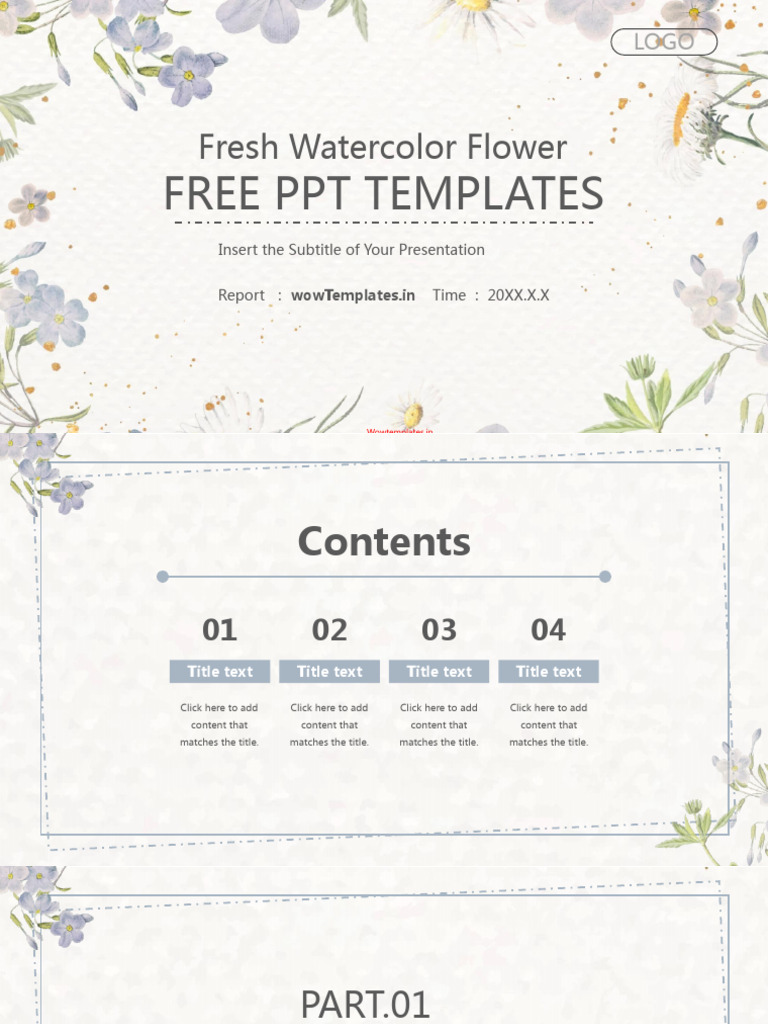 Free Watercolor PPT Templates | PDF | Digital Technology | Broadcasting