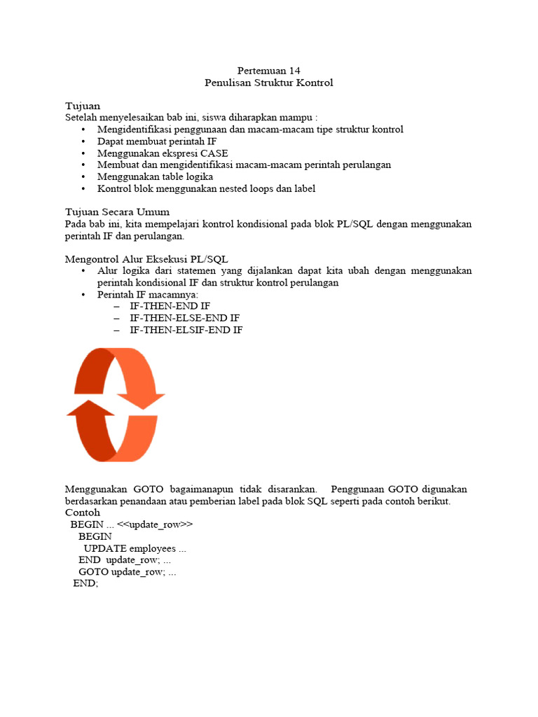 Pertemuan 14 Praktikum MABD Penulisan Struktur Kontrol | PDF