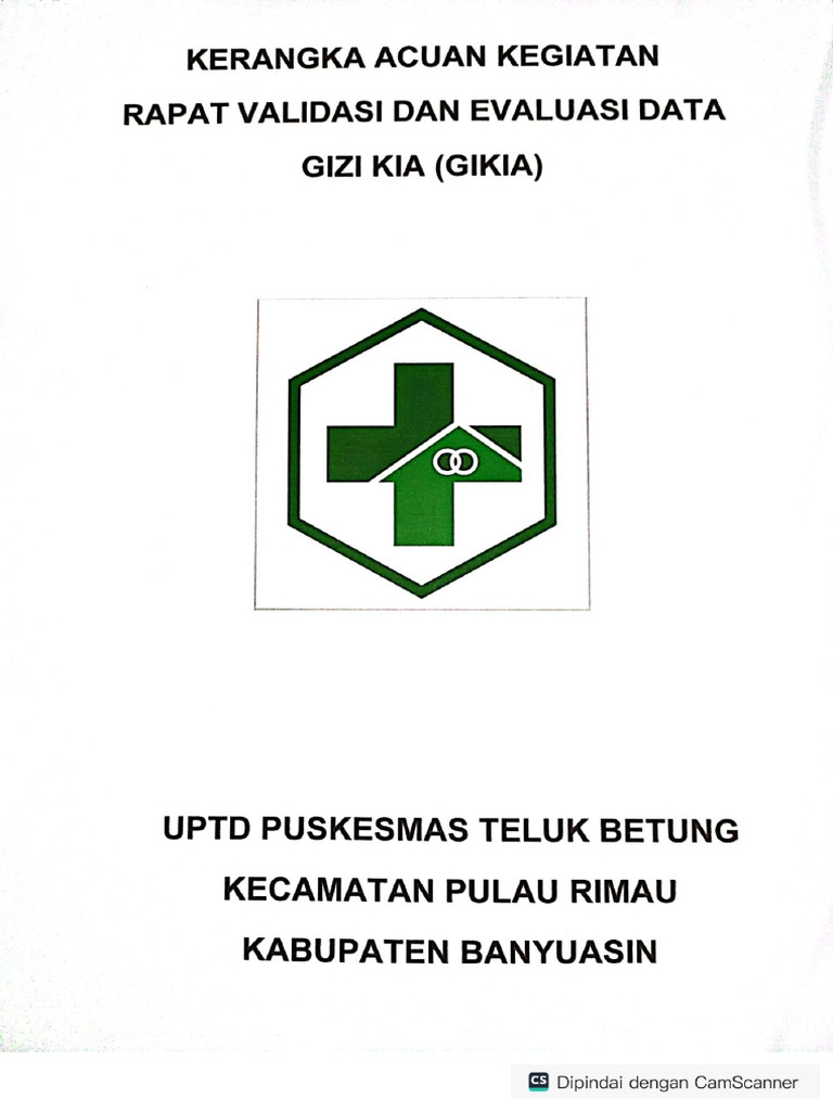 2.6.4.B KAK RAPAT VALIDASI DAN EVALUASI DATA GIZI KIA | PDF
