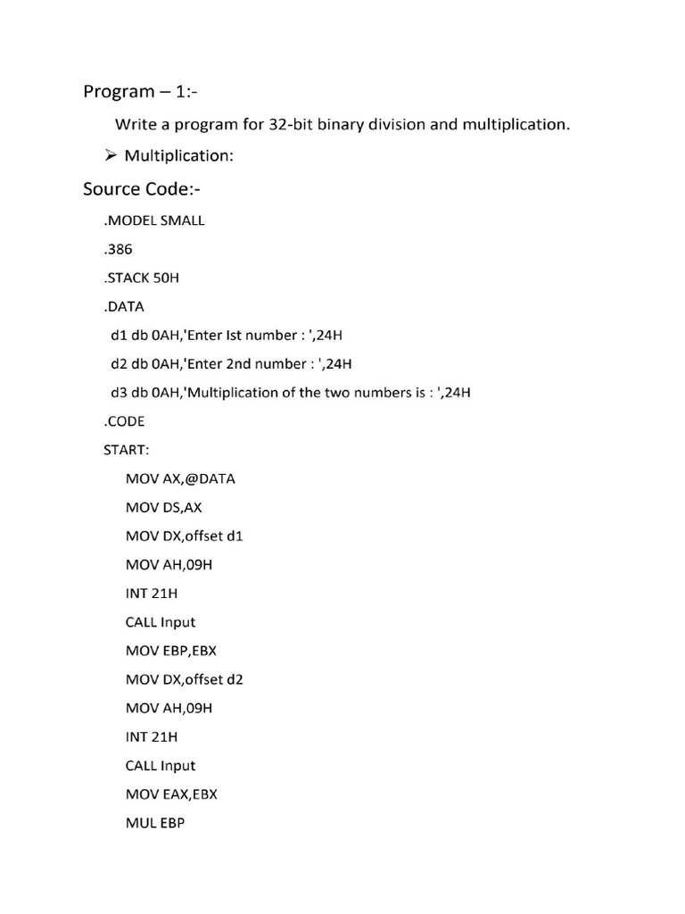 Microprocessor Practical File | PDF