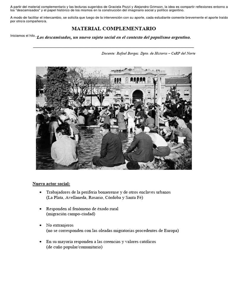 MATERIAL_COMPLEMENTARIO._Los_descamisados_ | PDF