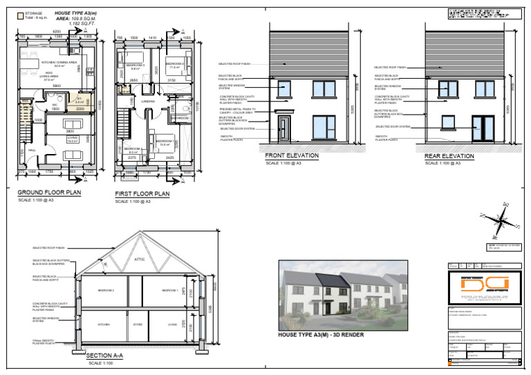 P - 105 HOUSE TYPE A3 (M) - PLANS, ELEVATIONS AND SECTIONS | PDF | Queensland | Buildings And ...