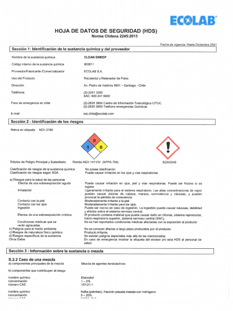 Ecolab Clean Sweep | PDF