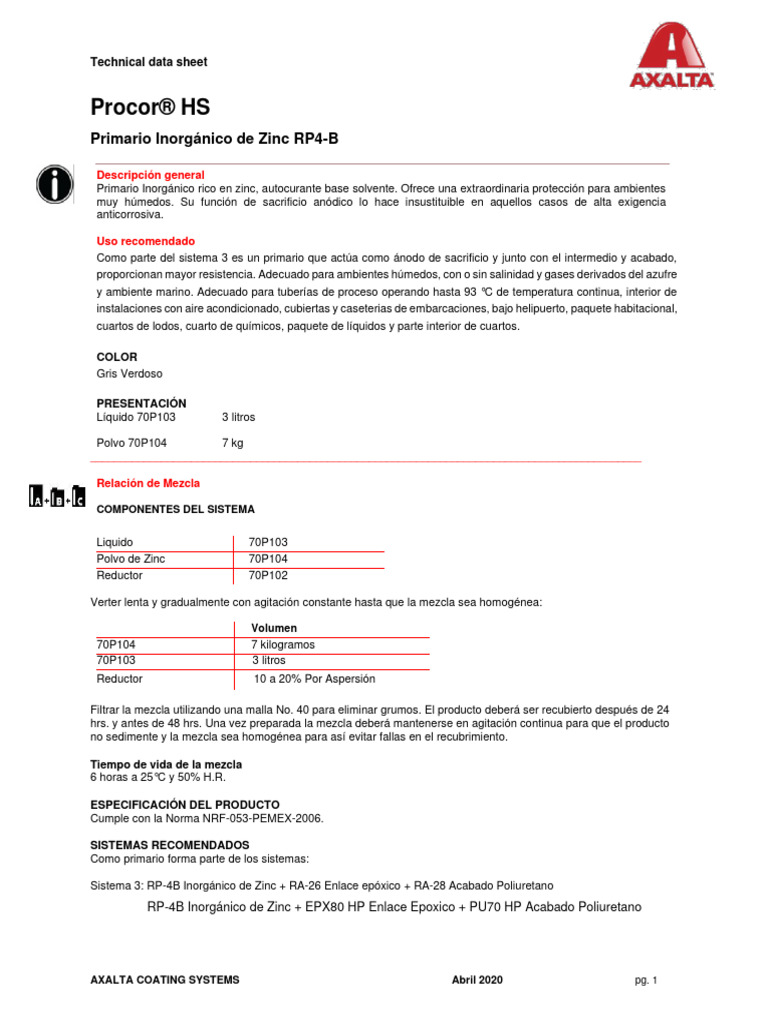 HT RP-4B Nva | PDF | Zinc | Materiales