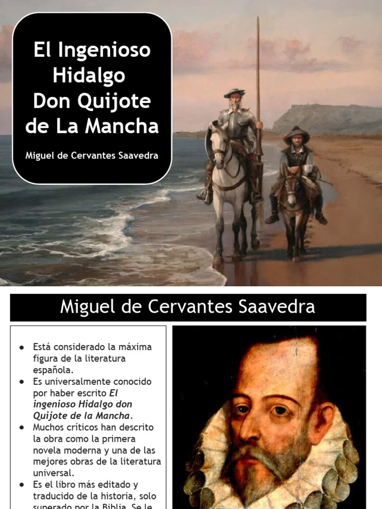 El Ingenioso Hidalgo Don Quijote de La Mancha | PDF | Don Quijote ...