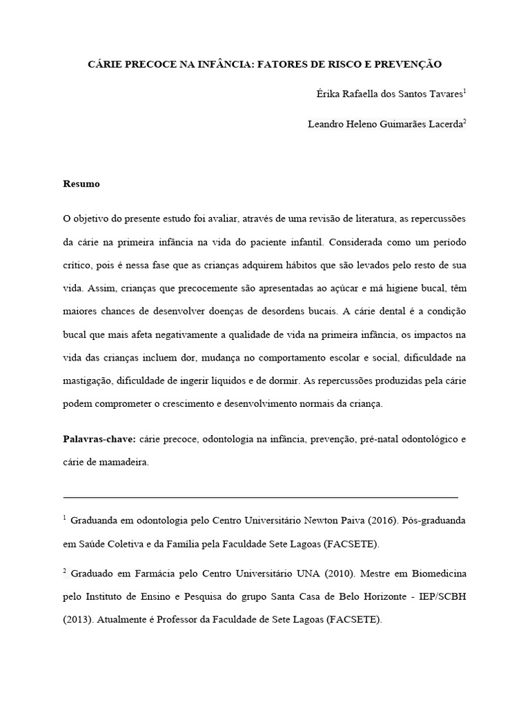 TCC Bruno H | PDF | Dente humano | Dente