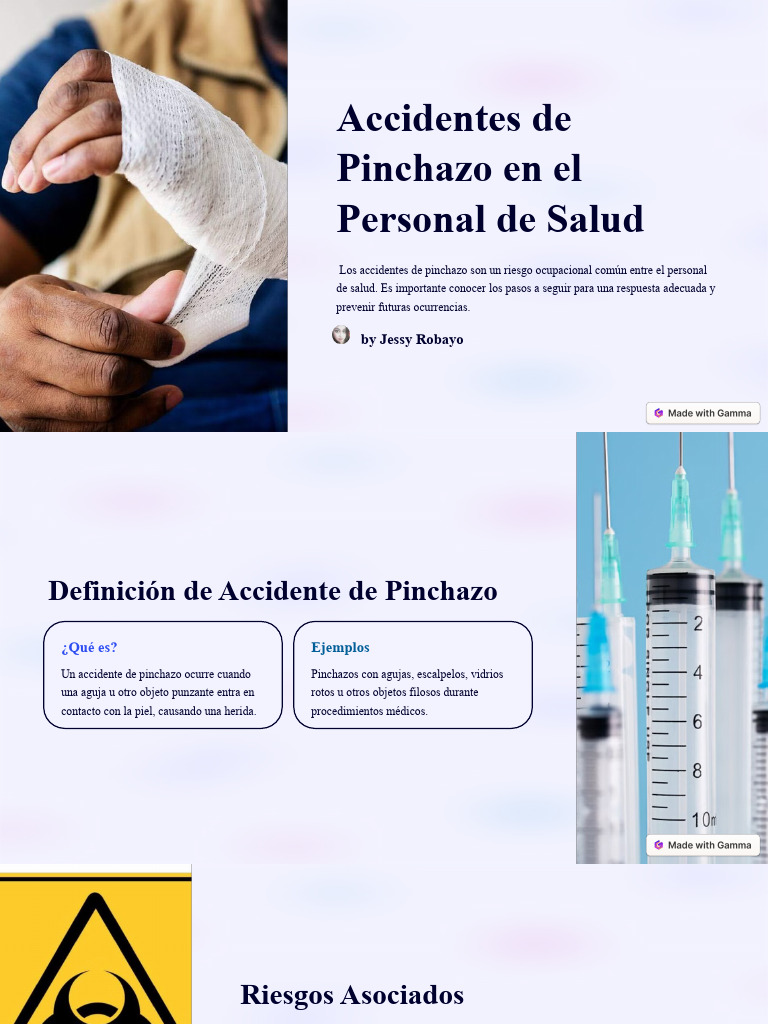 Que Hacer Ante Un Pinchazo | Descargar gratis PDF | Herida | Ciencias ...