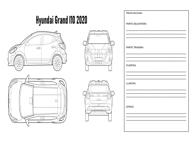 Formato Revisión de Coche Grand I10 | PDF