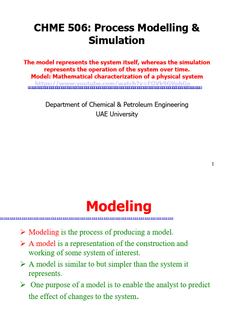 Lecture 1 (Introduction) | PDF | Simulation | Equations