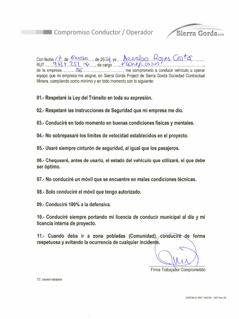 Compromiso Conductor Pdf