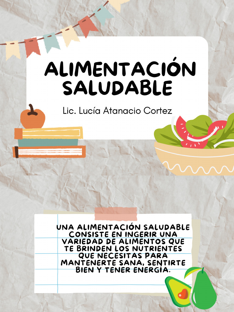 Presentación Plan Alimentación Dibujos Scrapbook Colorido (2) | PDF