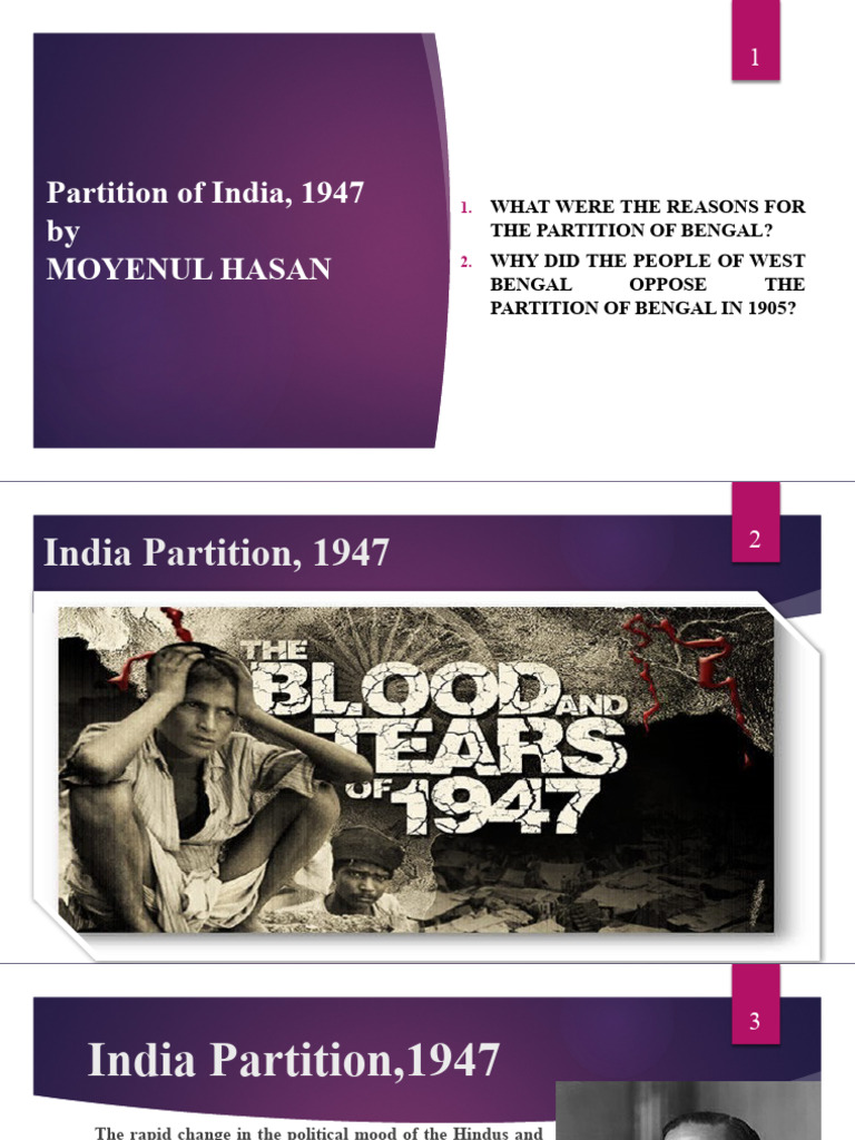 Lecture-06, India Partition 1947 | PDF | Partition Of India | Politics ...