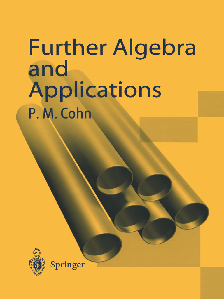 Paul M Cohn-Further Algebra | PDF | Ring (Mathematics) | Field ...