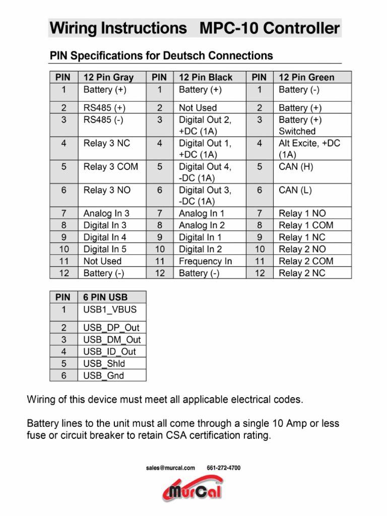 15.murphy mpc10 Wiring | PDF