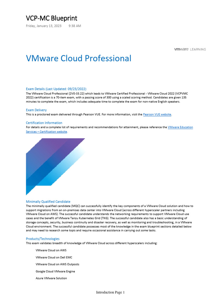 VCP-MC Full Course | PDF | Cloud Computing | V Mware