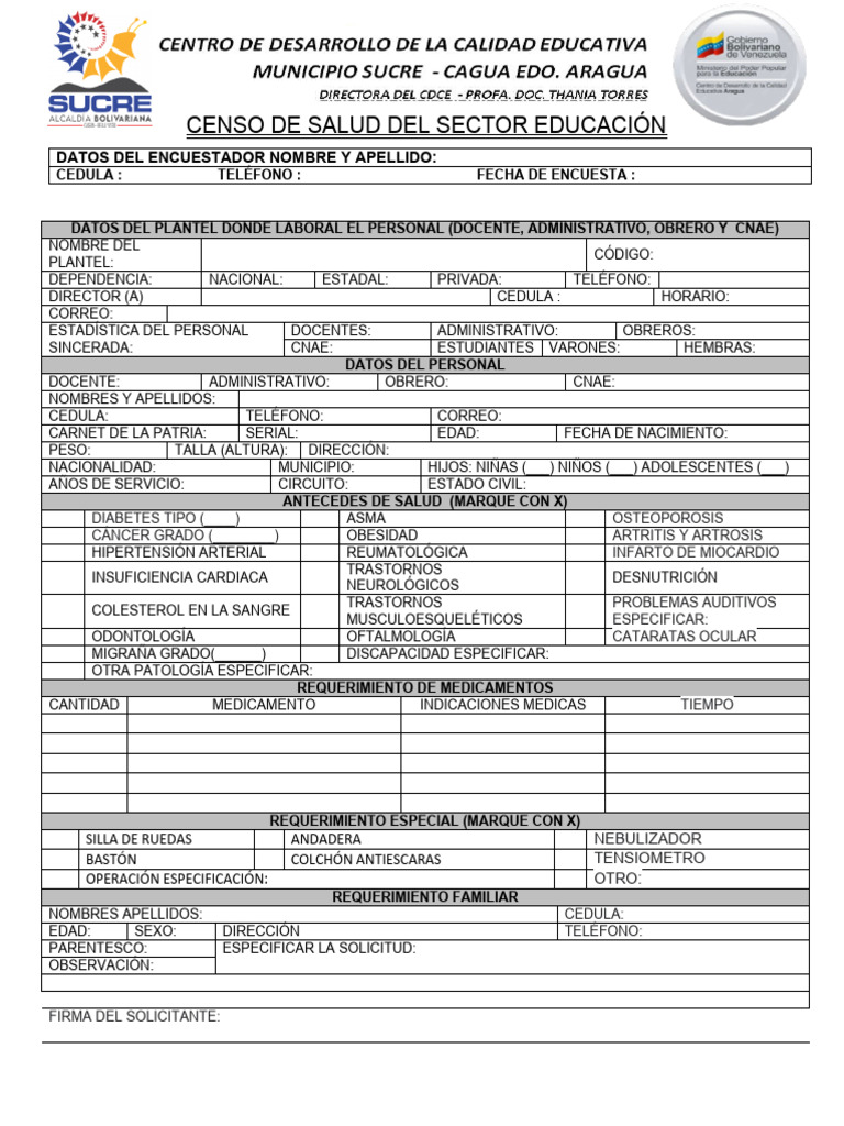 Censo Salud | PDF | Epidemiología | Medicina CLINICA