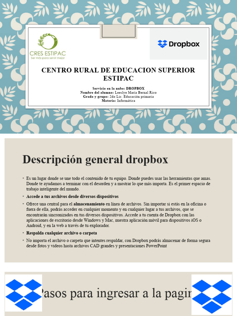 Presentación1 DROPBOX | PDF | Archivo de computadora | Software de la aplicacion