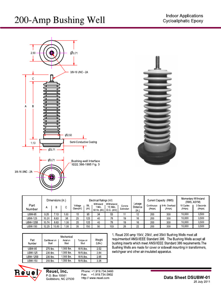 Reuel-Hubble 200a 15kV UBw-95 | PDF
