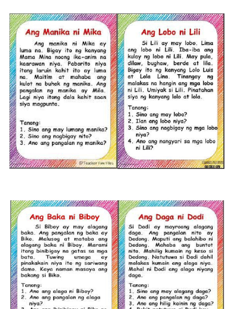 Basahin at Sagutin | PDF