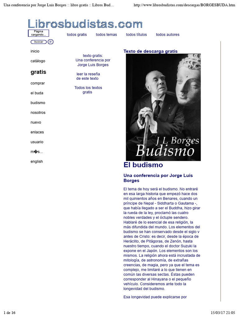 Una Conferencia Por Jorge Luis Borges | PDF | Ascetismo | Dios