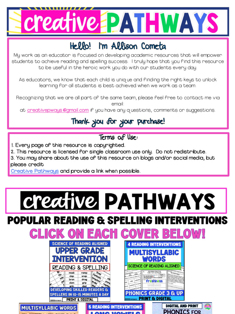 Creative Pathways | PDF | Phonics | Linguistics