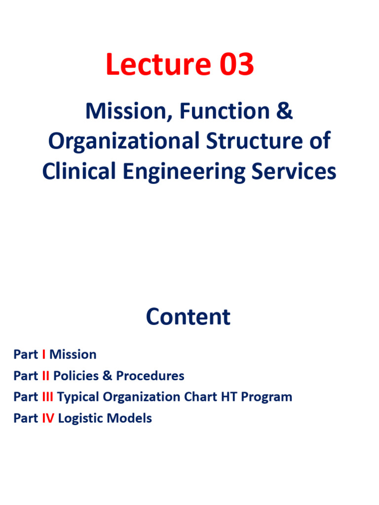 Lecture 03 Part 1 Mission, Function & Organizational Structure ...