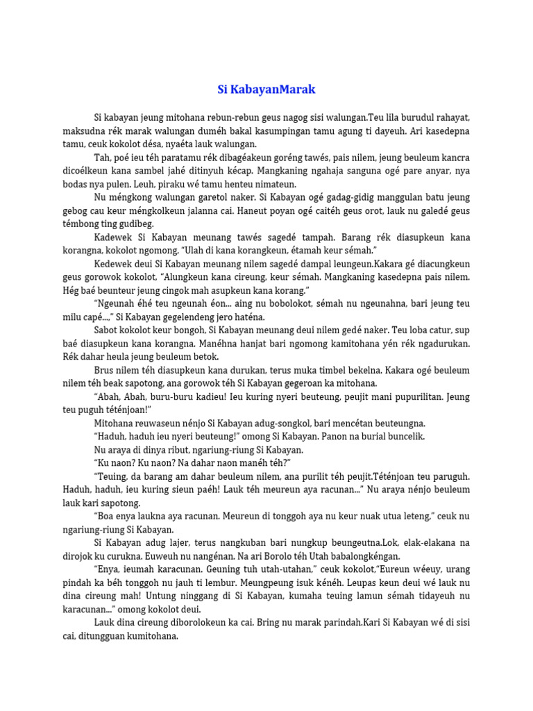 Si Kabayan Marak | PDF