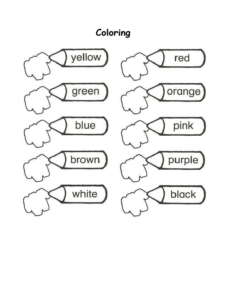 Lembar Kerja Bahasa Inggris Color N Number | PDF