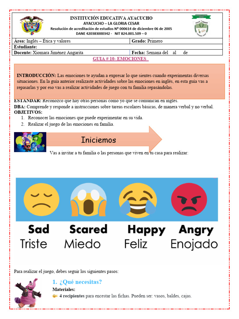 Guia 10 Emociones Descargar Gratis Pdf Las Emociones Ciencias