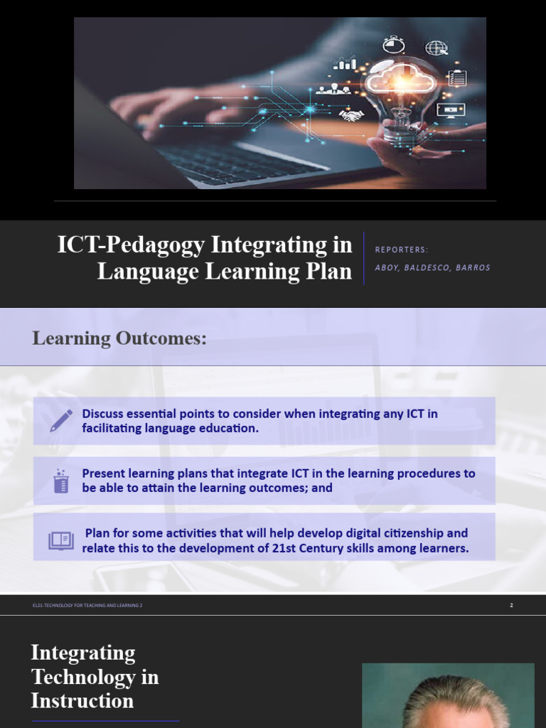 ICT Pedagogy Integrating in Language Learning Plan | PDF | Educational ...