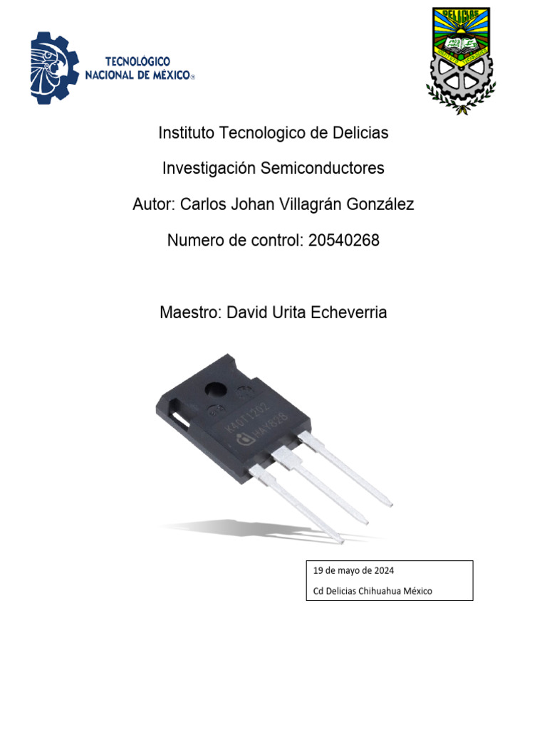 Investigacion IGBT | PDF | Transistor | Transistor de unión bipolar