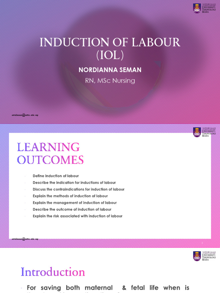 Labour 5. Induction of Labour (Iol) | PDF | Childbirth | Maternal Health