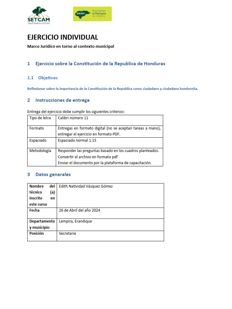 Tareas 1 Modulo 1 | Descargar gratis PDF | Constitución | Honduras