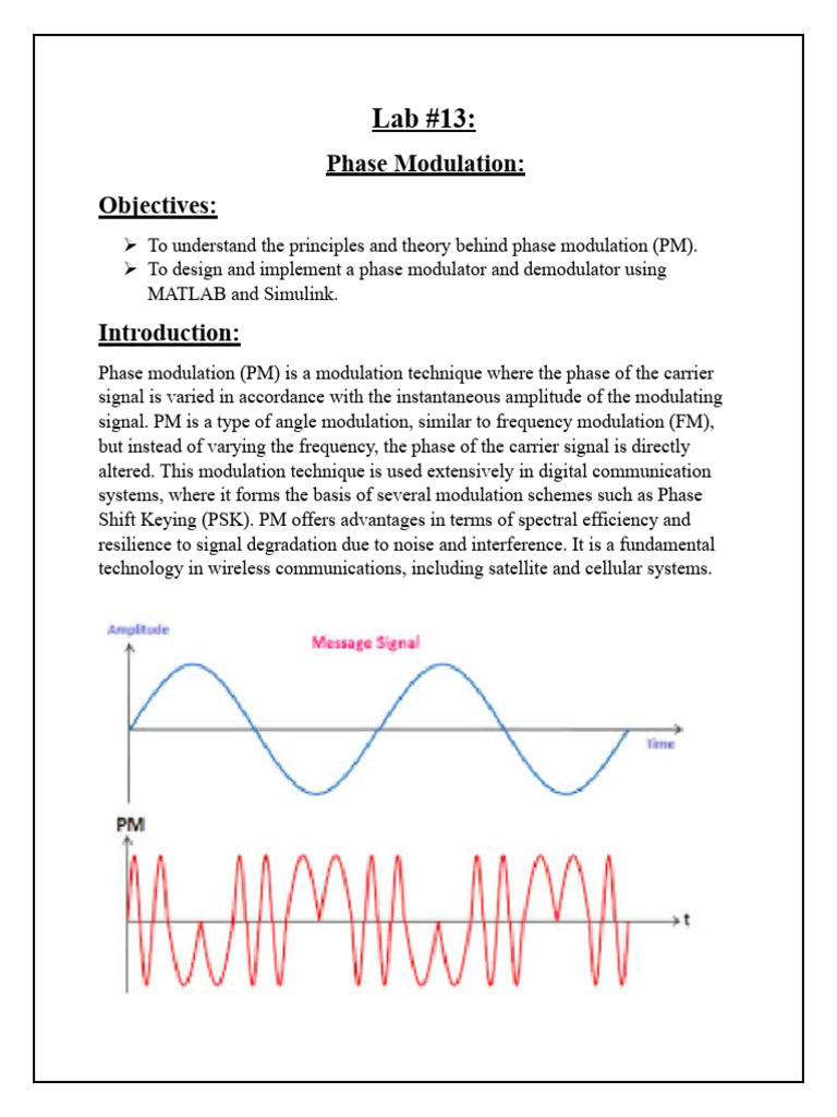 Lab report 13,14 | PDF | Modulation | Electronic Engineering