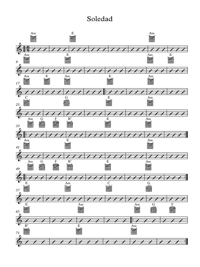 Soledad - Partitura Completa | PDF