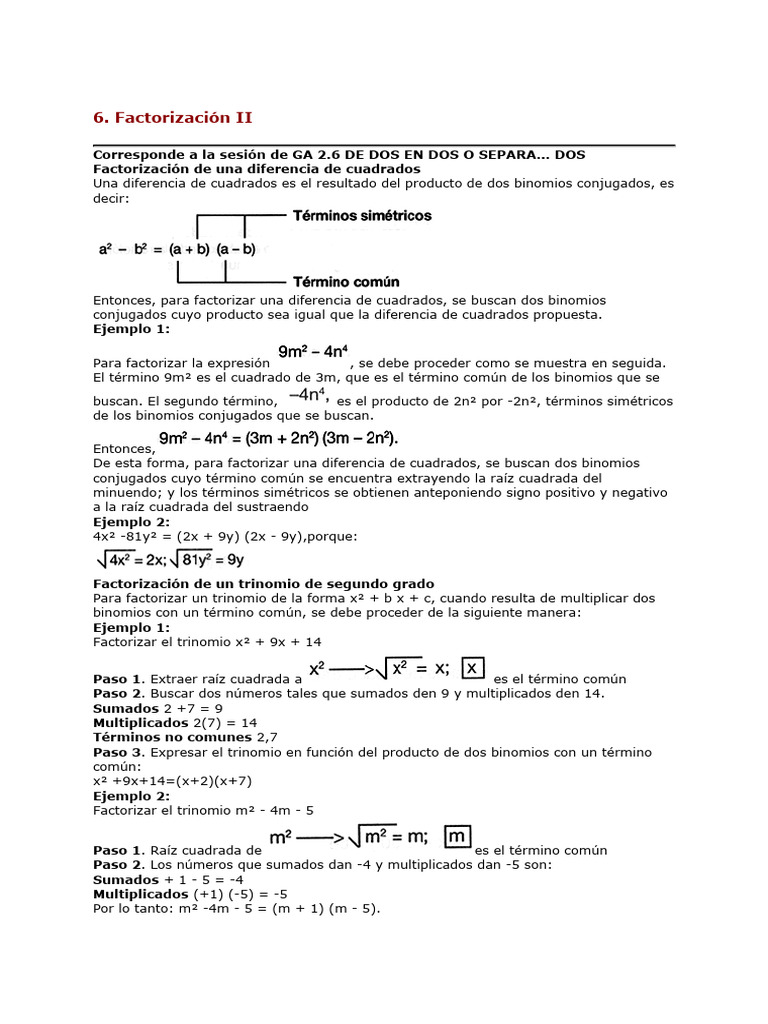 6_Factorizacion_II | PDF