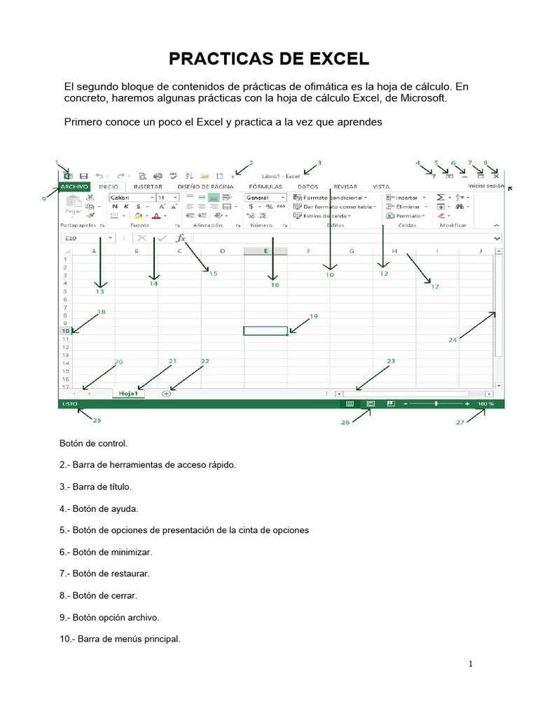 Ejercicios de Excel Primera Tanda | PDF | Hoja de cálculo | Ventana (informática)