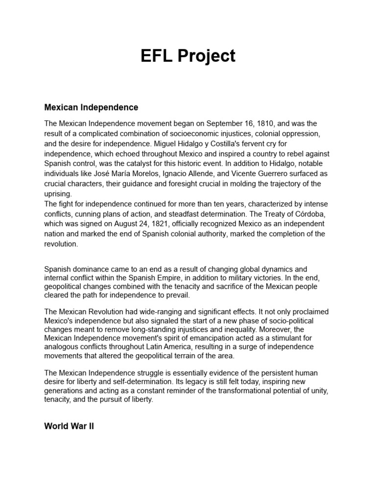 EFL Project | PDF | Cold War | Mexican Revolution