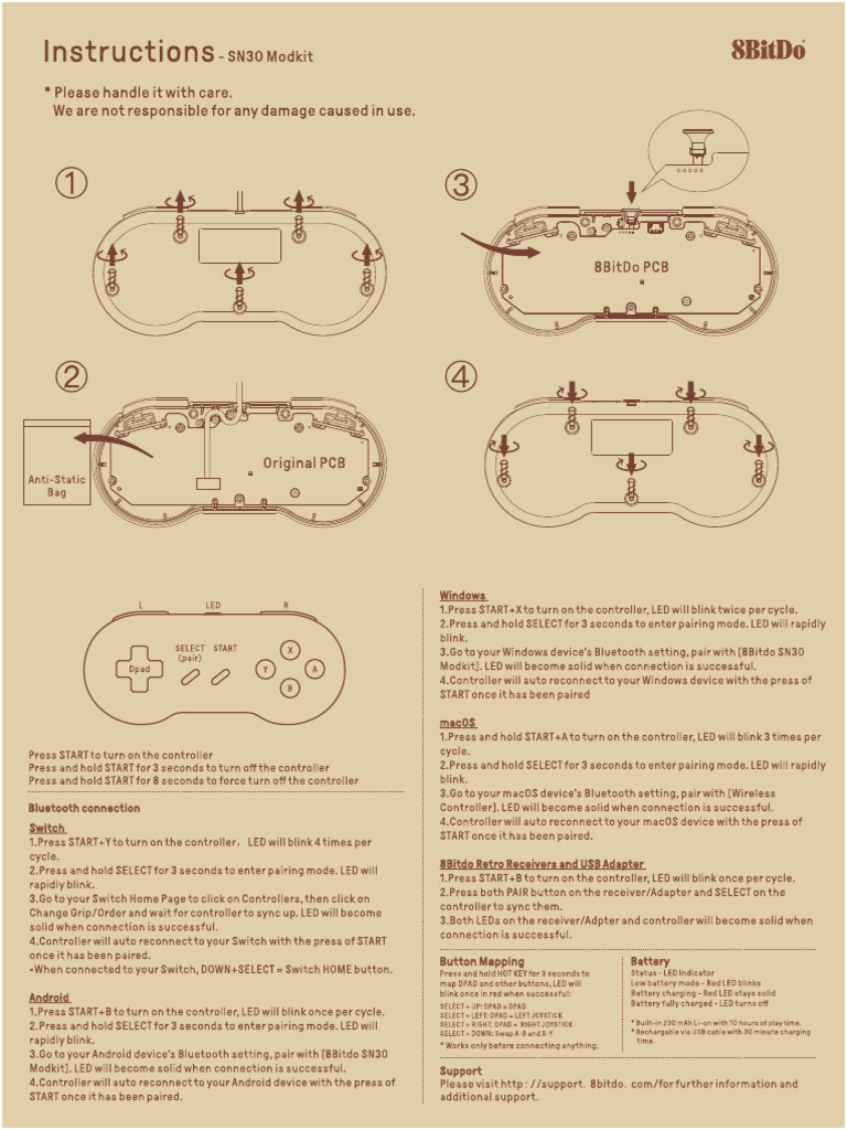 Mod Kit For SNES Original&Classic Controller | PDF